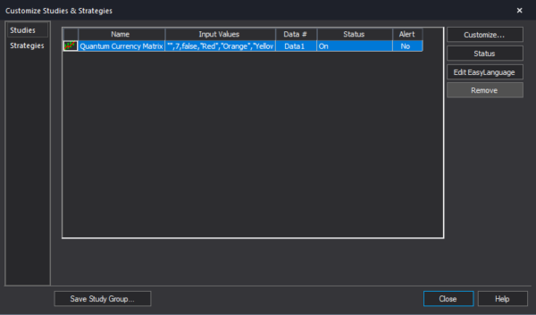 Configuring the Currency Matrix Indicator for TradeStation - Quantum ...